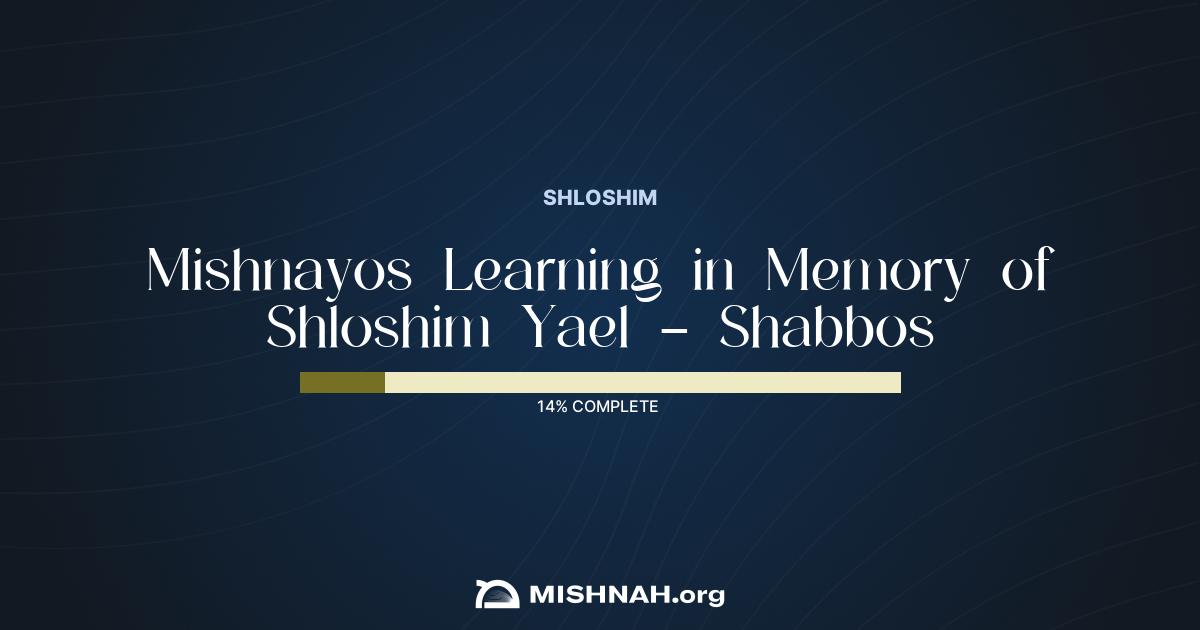 Shloshim Yael - Shabbos Mishnah Learning Chart | Mishnah.org