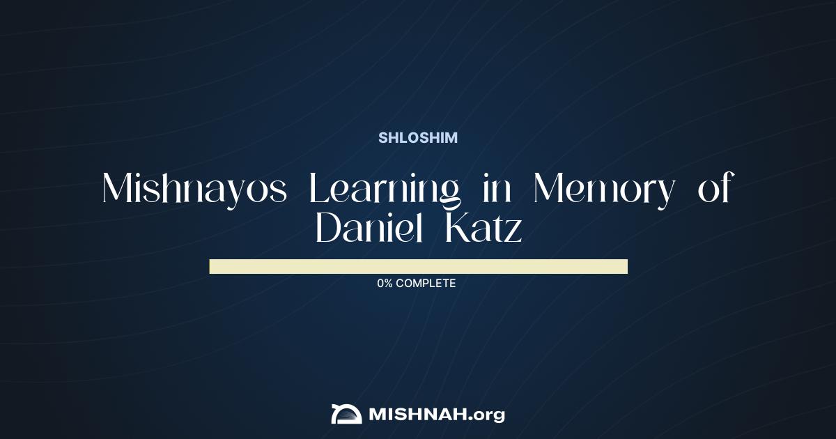 Daniel Katz Mishnah Learning Chart | Mishnah.org