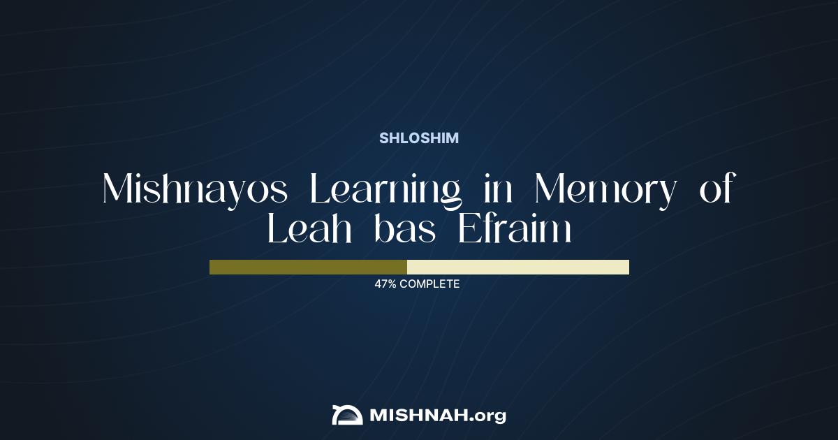 Leah bas Efraim Mishnah Learning Chart | Mishnah.org