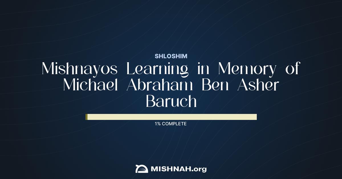 Michael Abraham Ben Asher Baruch Mishnah Learning Chart | Mishnah.org