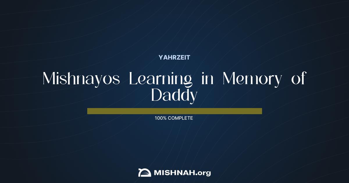 Daddy Mishnah Learning Chart | Mishnah.org