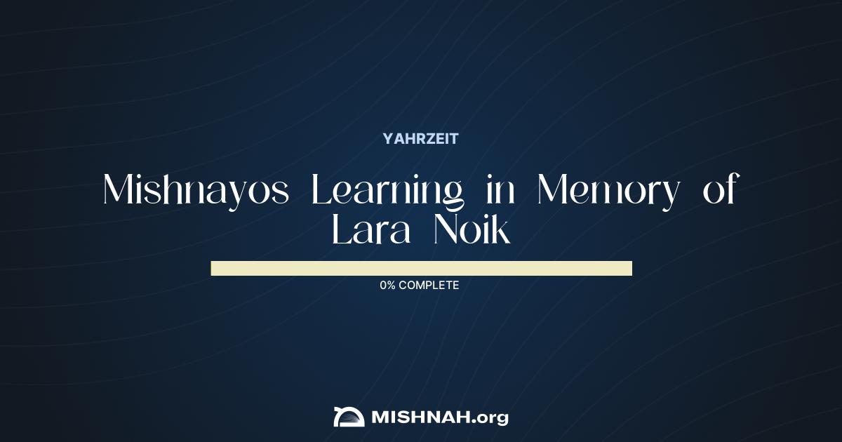 Lara Noik Mishnah Learning Chart | Mishnah.org
