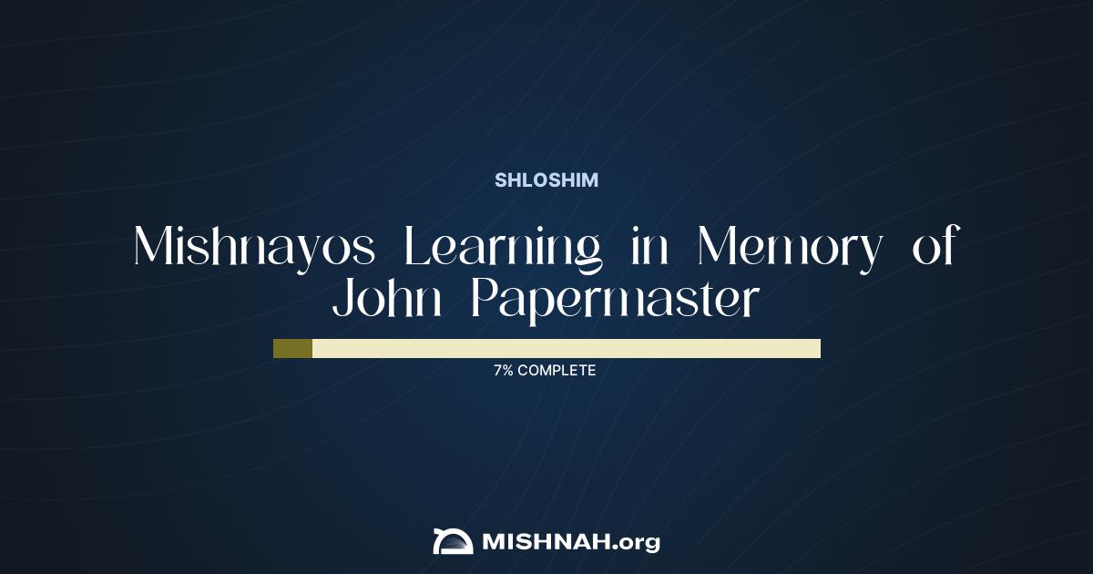 John Papermaster Mishnah Learning Chart | Mishnah.org