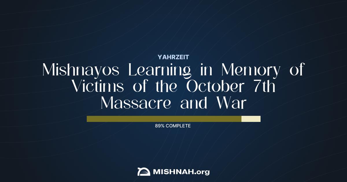 Victims of the October 7th Massacre and War Mishnah Learning Chart ...