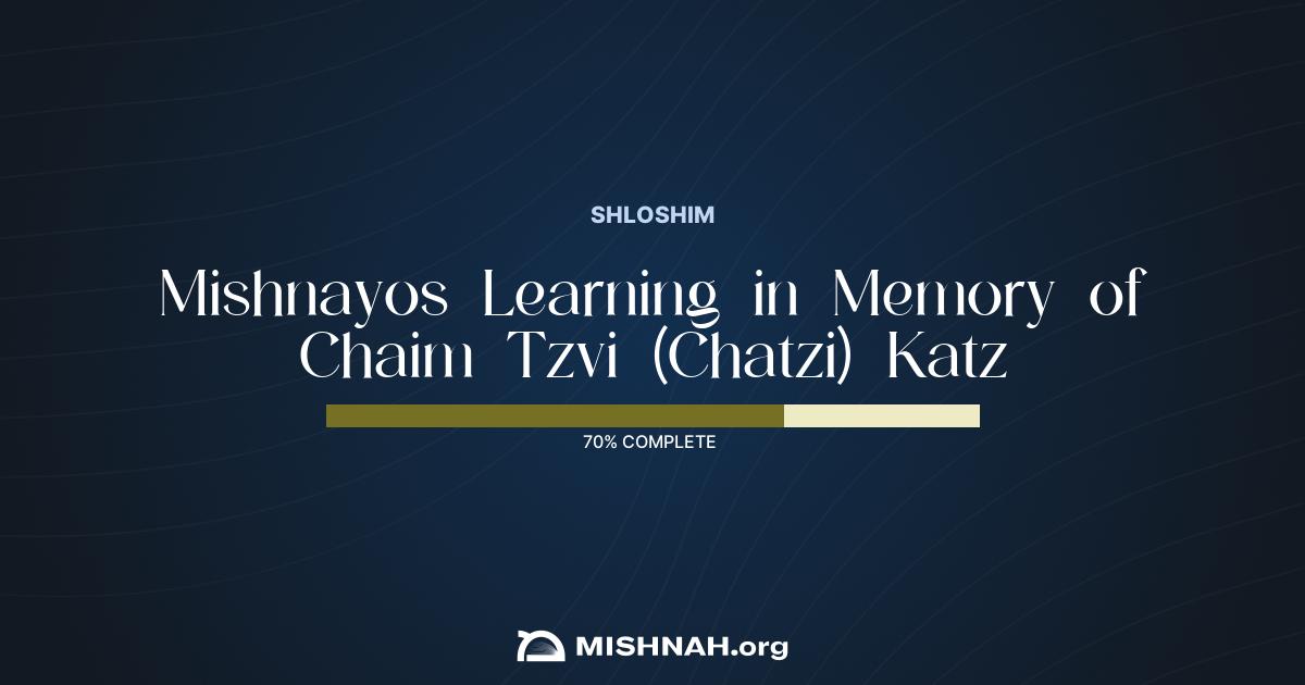 Chaim Tzvi (Chatzi) Katz Mishnah Learning Chart | Mishnah.org