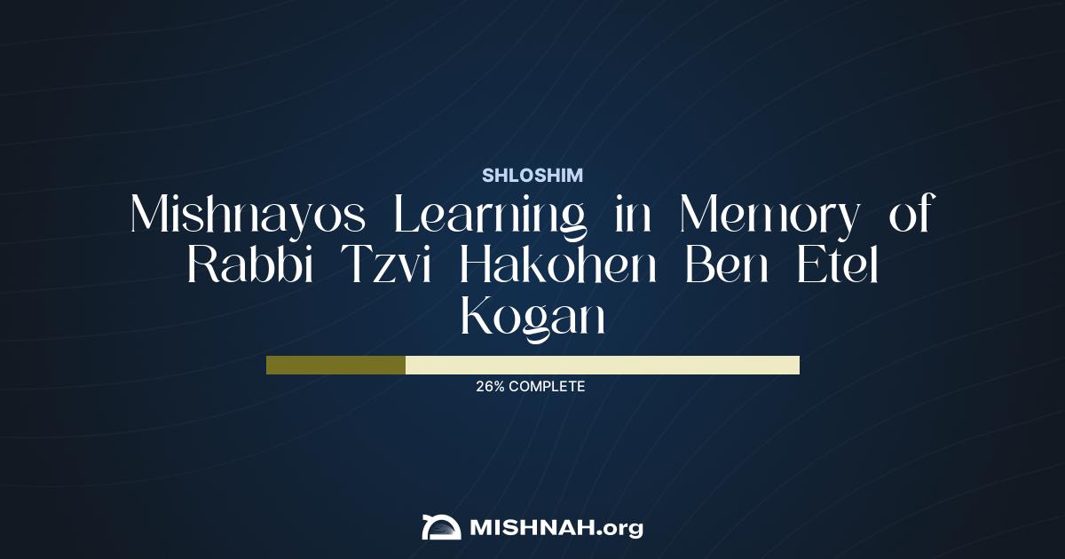 Rabbi Tzvi Hakohen Ben Etel Kogan Mishnah Learning Chart | Mishnah.org