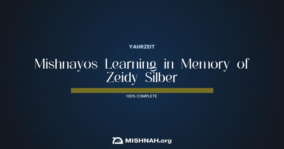 Zeidy Silber Mishnah Learning Chart | Mishnah.org