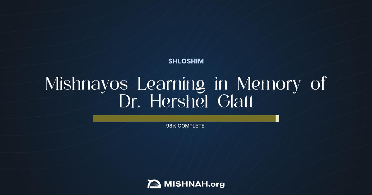 Dr. Hershel Glatt Mishnah Learning Chart | Mishnah.org