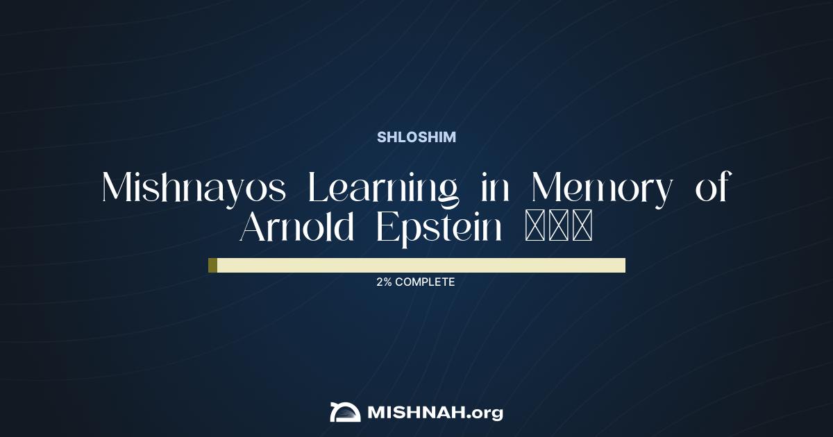 Arnold Epstein ז״ך Mishnah Learning Chart | Mishnah.org