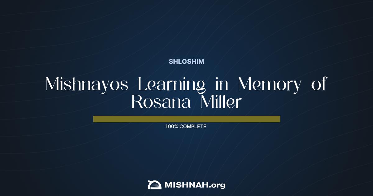 Rosana Miller Mishnah Learning Chart | Mishnah.org
