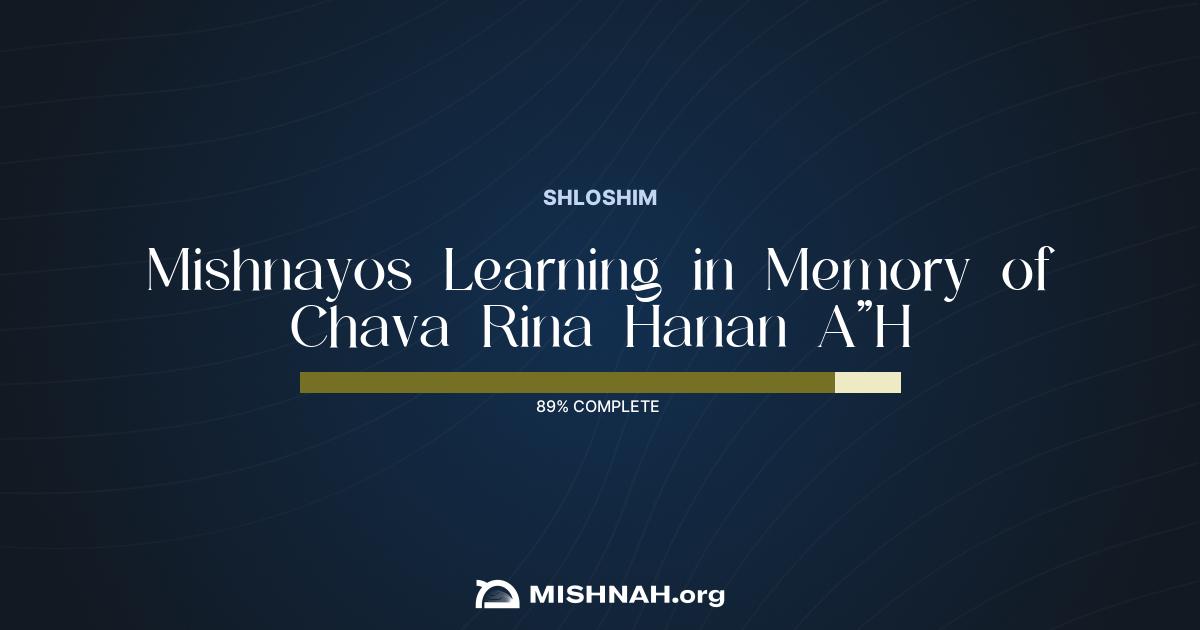 Chava Rina Hanan A"H Mishnah Learning Chart | Mishnah.org
