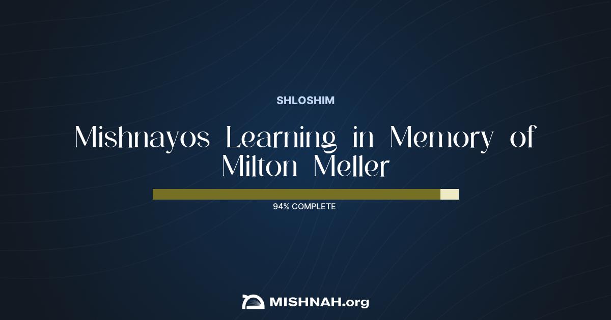 Milton Meller Mishnah Learning Chart | Mishnah.org
