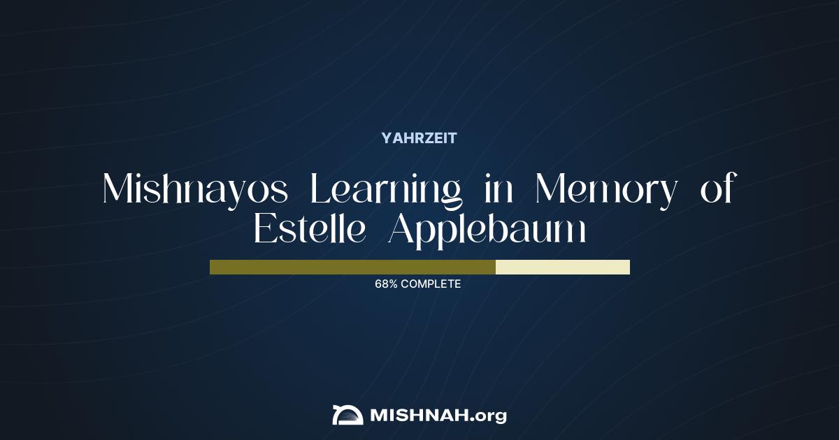 Estelle Applebaum Mishnah Learning Chart | Mishnah.org